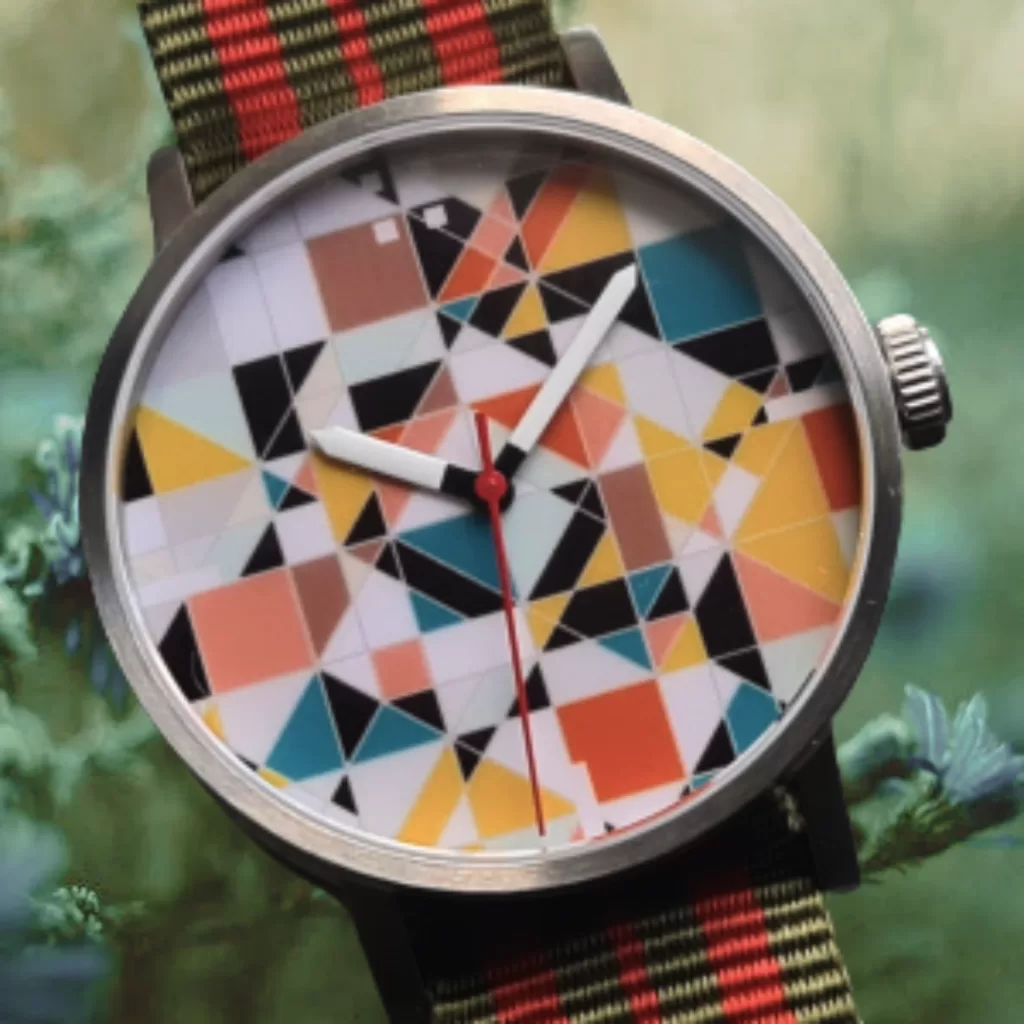 UNIQUE ARTFUL WRISTWATCH For men with Colorful Art Dial